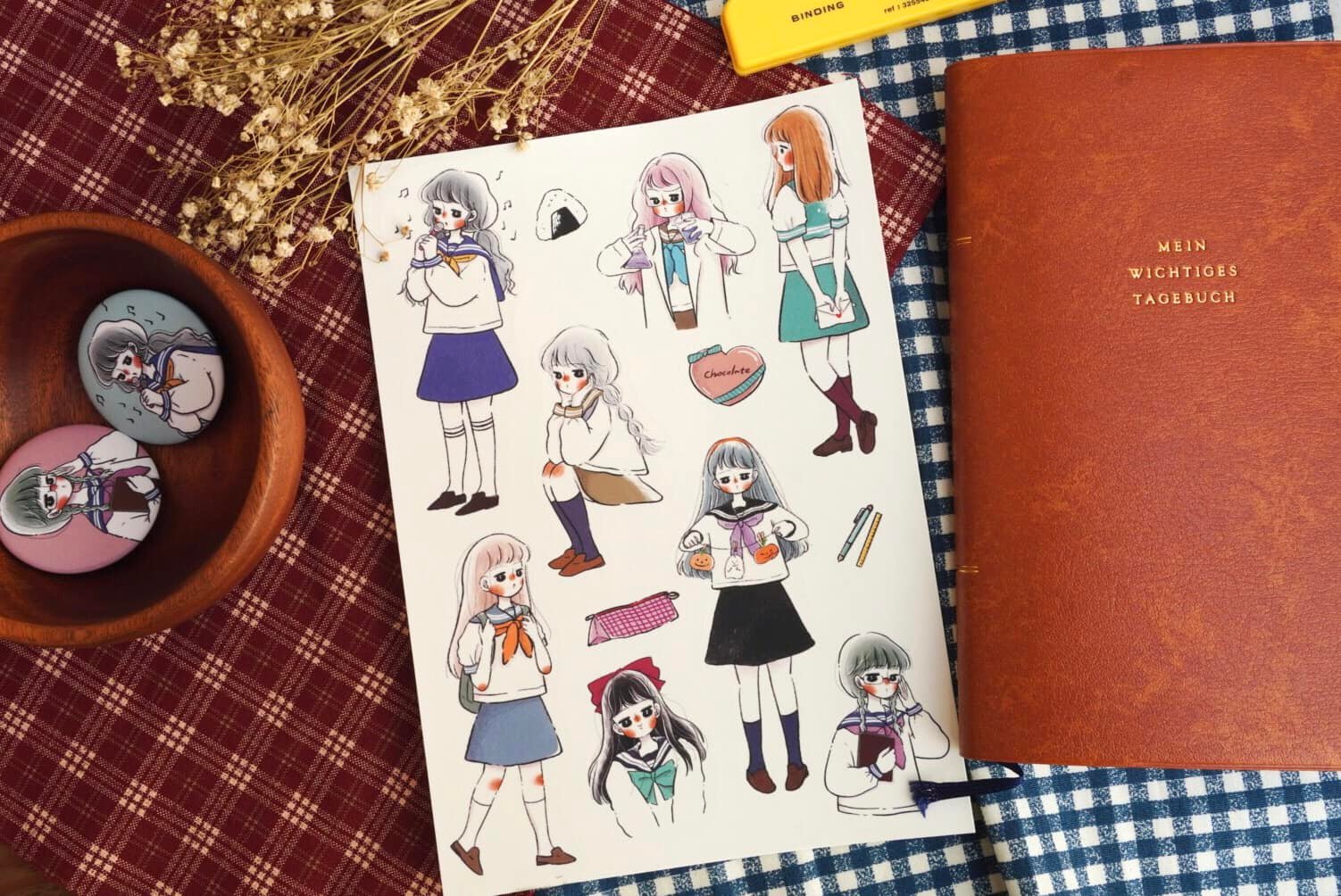 Ann Di Sticker Sheet - Memories of School – Saiko Stationery
