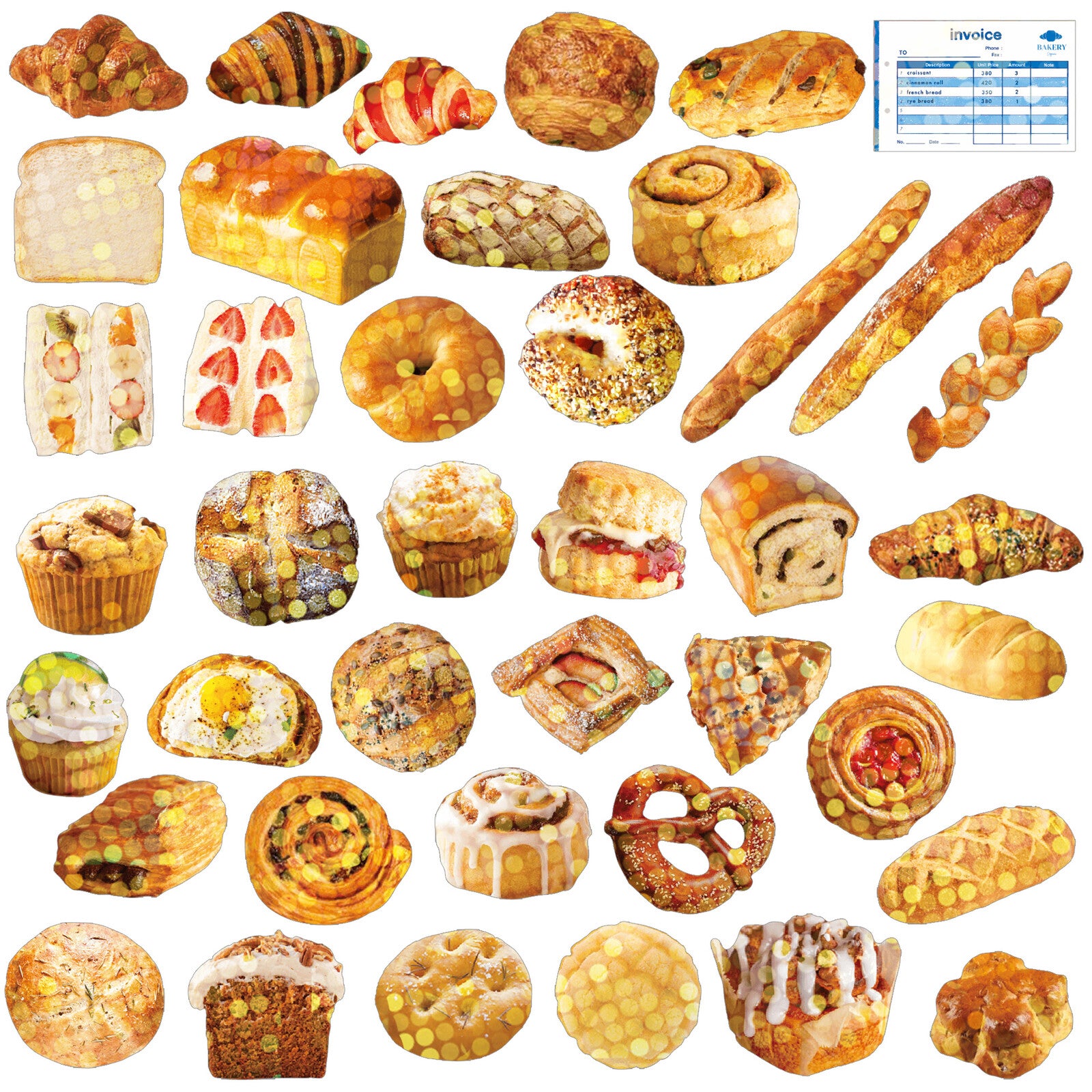 Miniature Shipping Box Flake Sticker Set - Bakery – Saiko Stationery