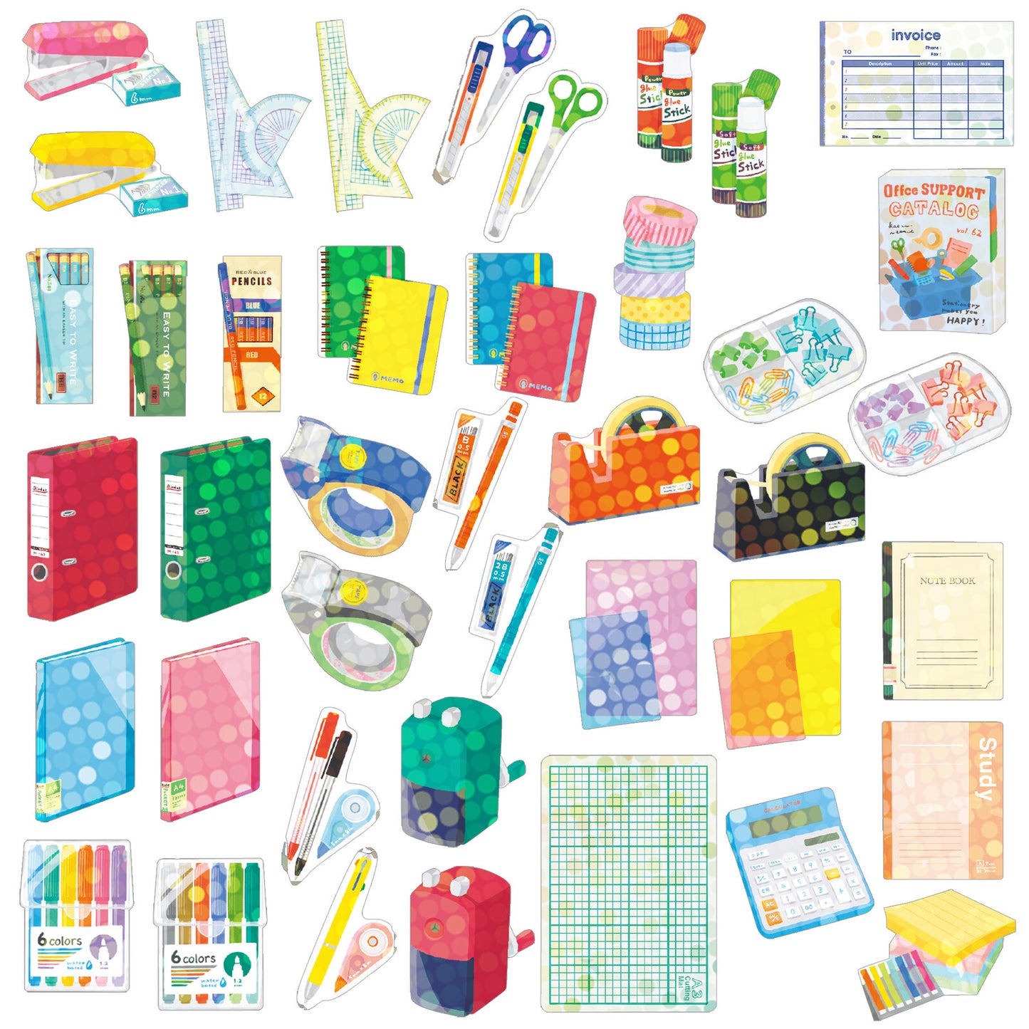 Miniature Shipping Box Flake Sticker Set - Office Stationery – Saiko ...
