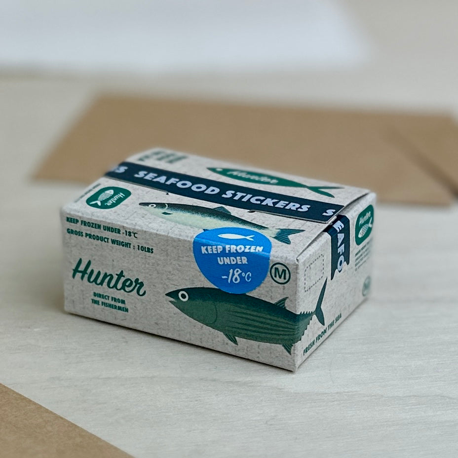 Miniature Shipping Box Flake Sticker Set - Fish – Saiko Stationery