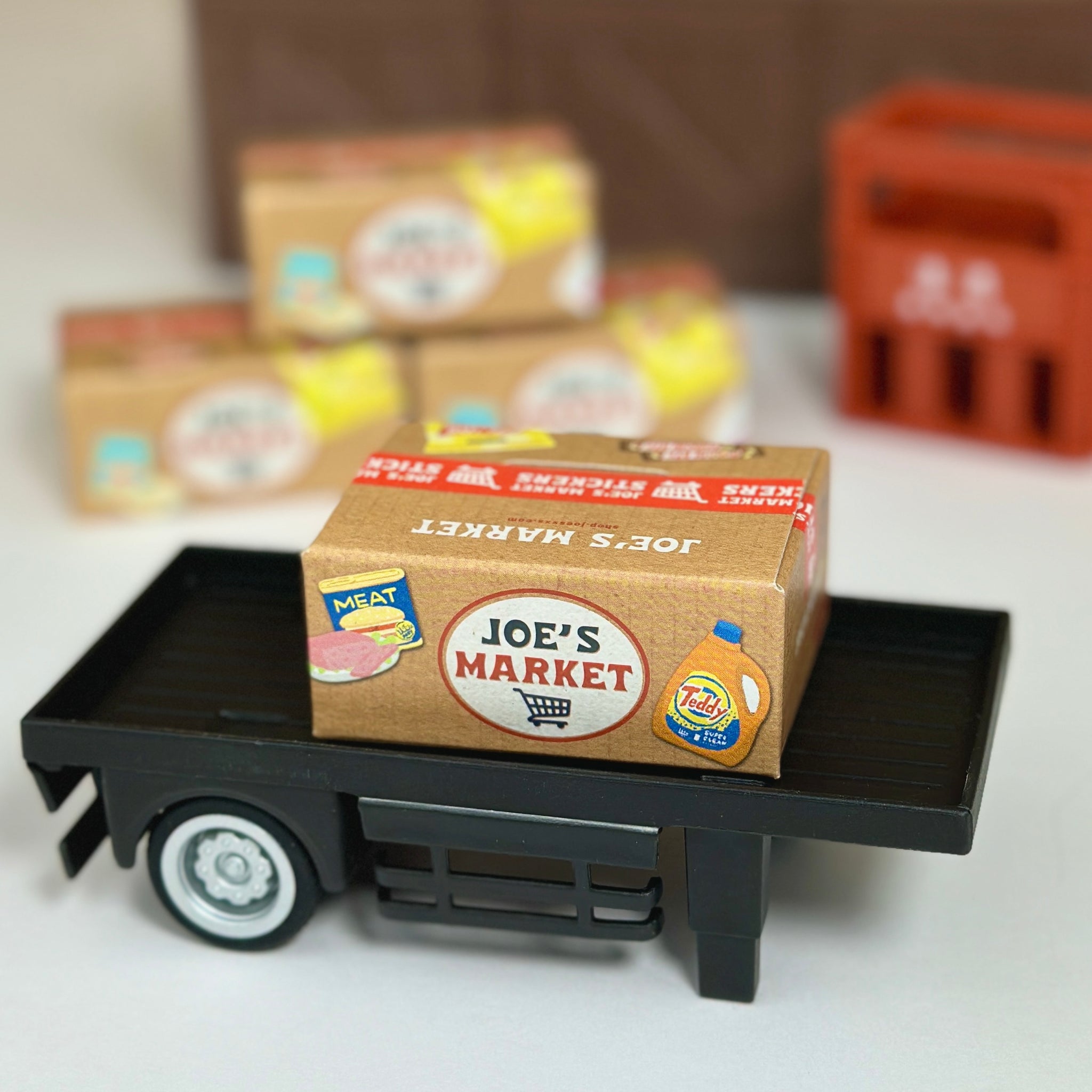 Miniature Shipping Box Flake Sticker Set - Grocery Store – Saiko Stationery