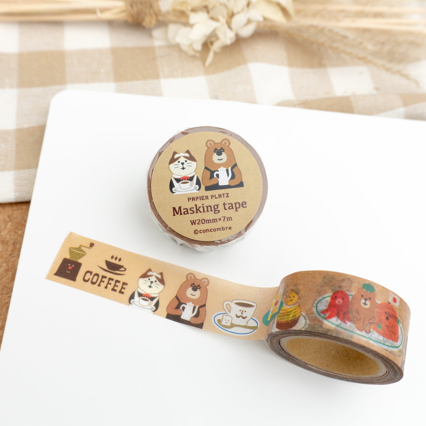 Papier Platz x Concombre Washi Tape - Coffee Cafe (20mm) – Saiko Stationery