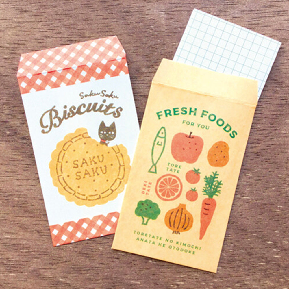 Marché Paper Bag Mini Stationery Set - Food and Biscuit – Saiko Stationery