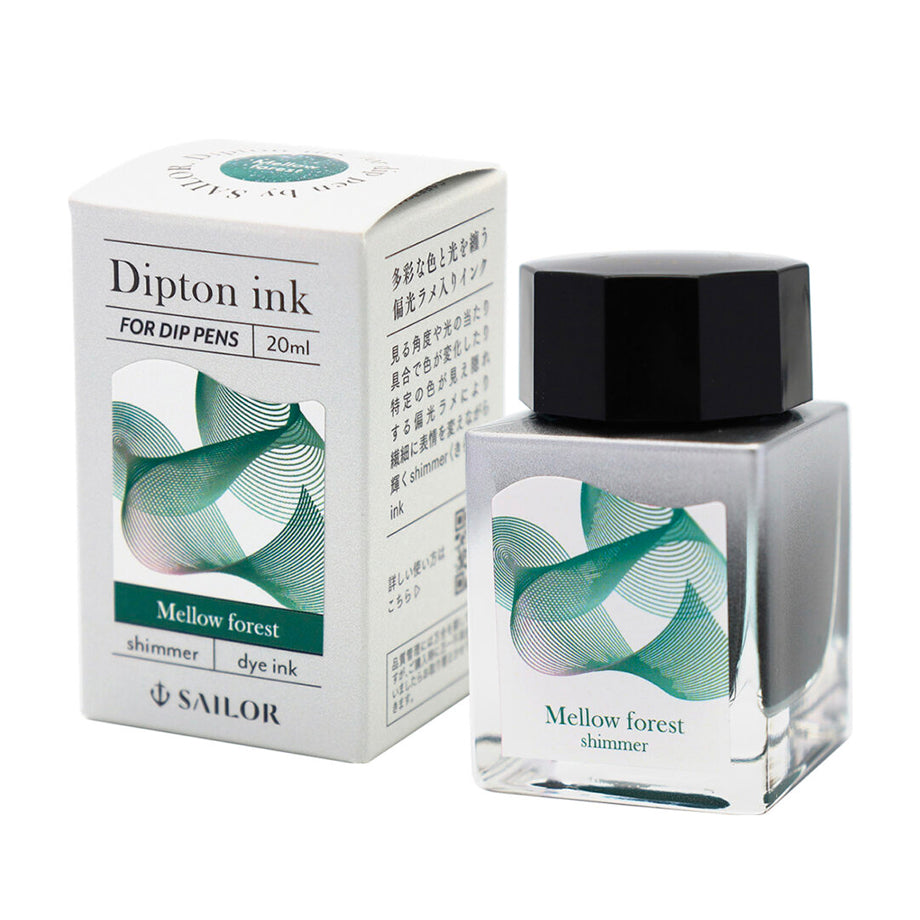 Sailor "Dipton" Shimmering Dip Pen Ink (20mL) - Mellow Forest – Saiko ...