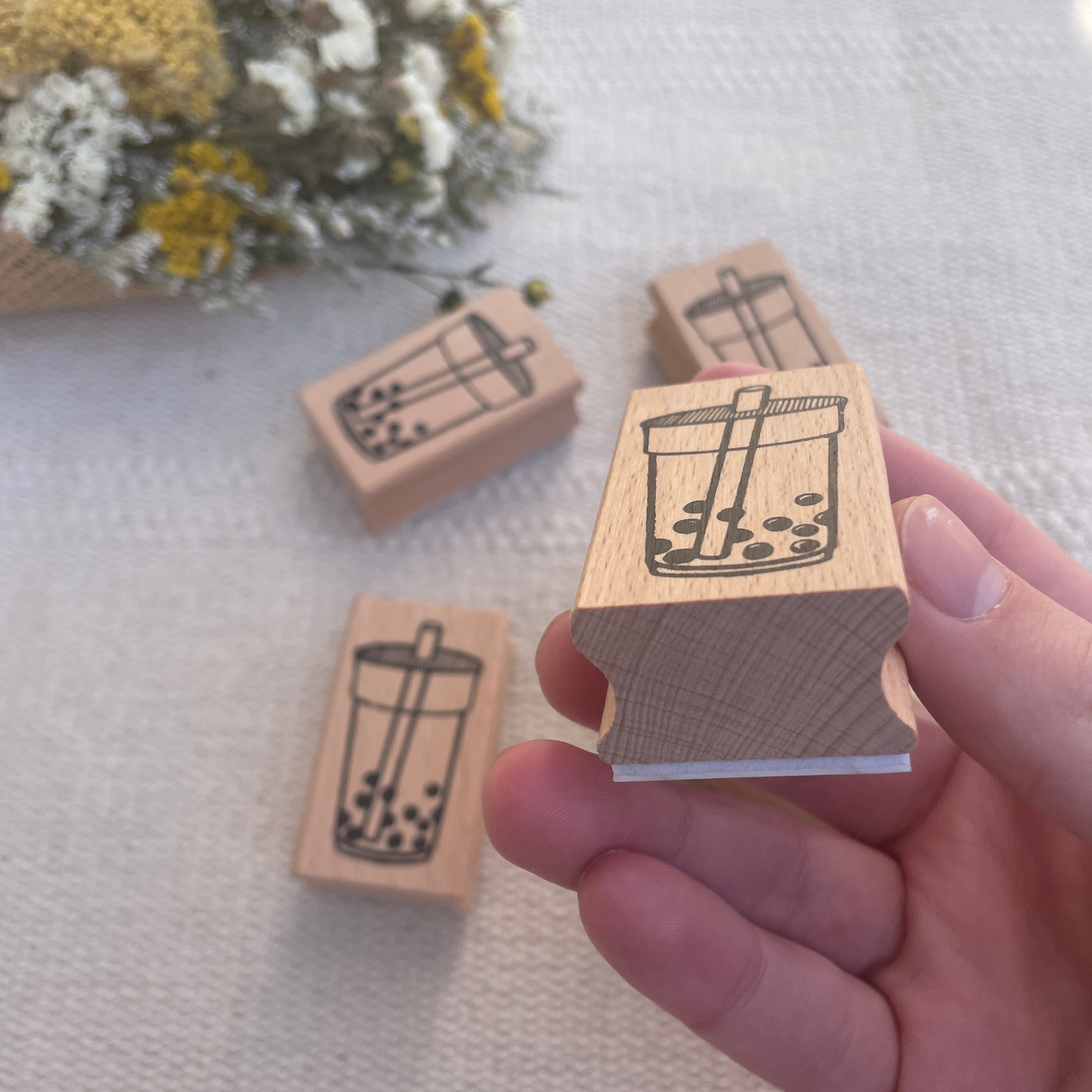 Wooden Handle Rubber Stamp - Ink Swatching Stamps (Saiko Exclusive ...