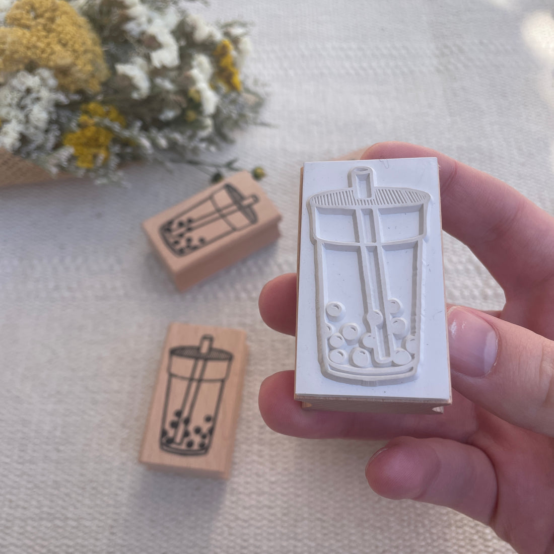 Wooden Handle Rubber Stamp - Ink Swatching Stamps (Saiko Exclusive ...