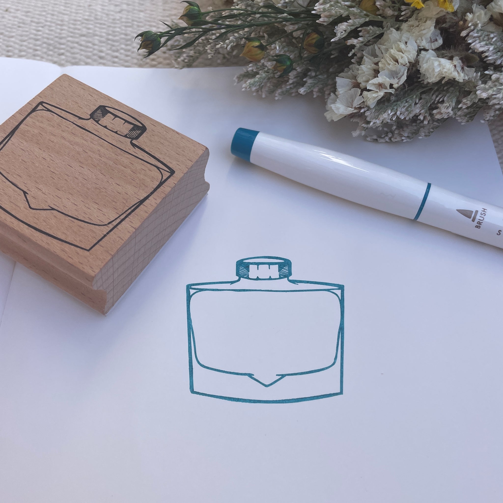 Wooden Handle Rubber Stamp - Ink Swatching Stamps (Saiko Exclusive ...