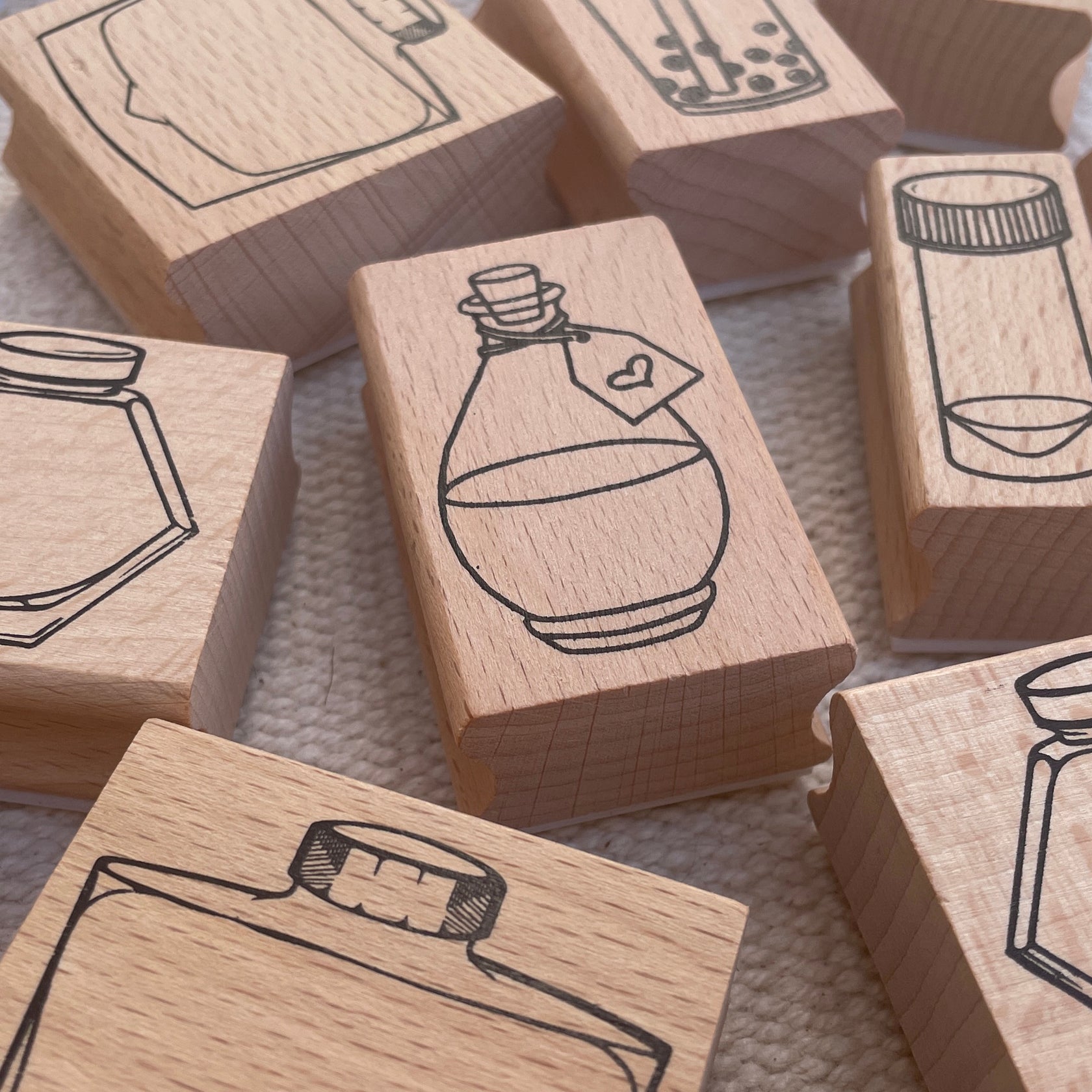 Wooden Handle Rubber Stamp - Ink Swatching Stamps (Saiko Exclusive ...